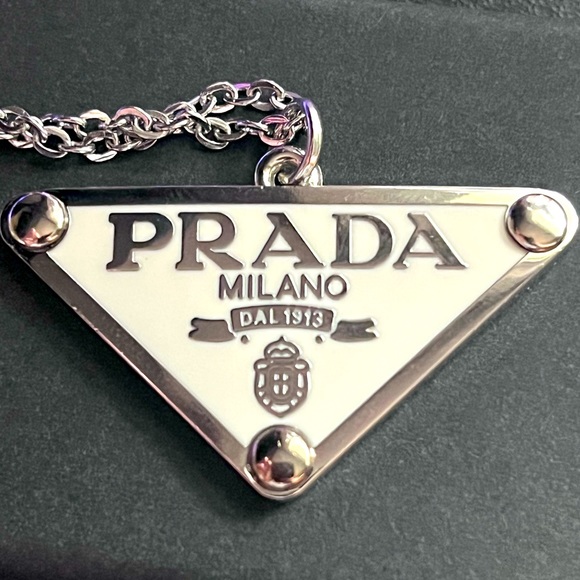 Prada | Jewelry | Authentic Silver And White Prada Necklace On ...